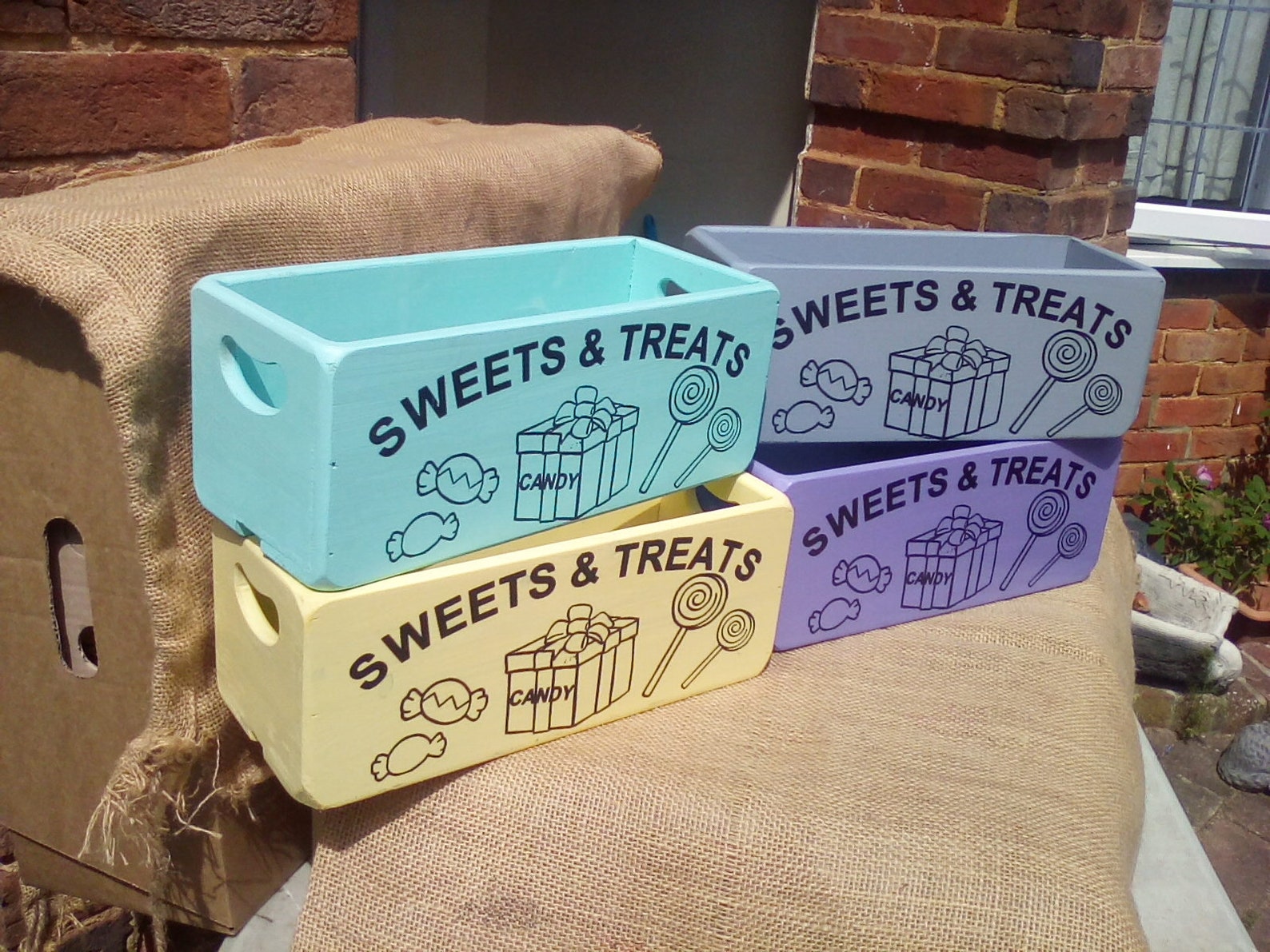Gorgeous Pastel Coloured Painted Wooden Storage Boxes/crates - Etsy UK