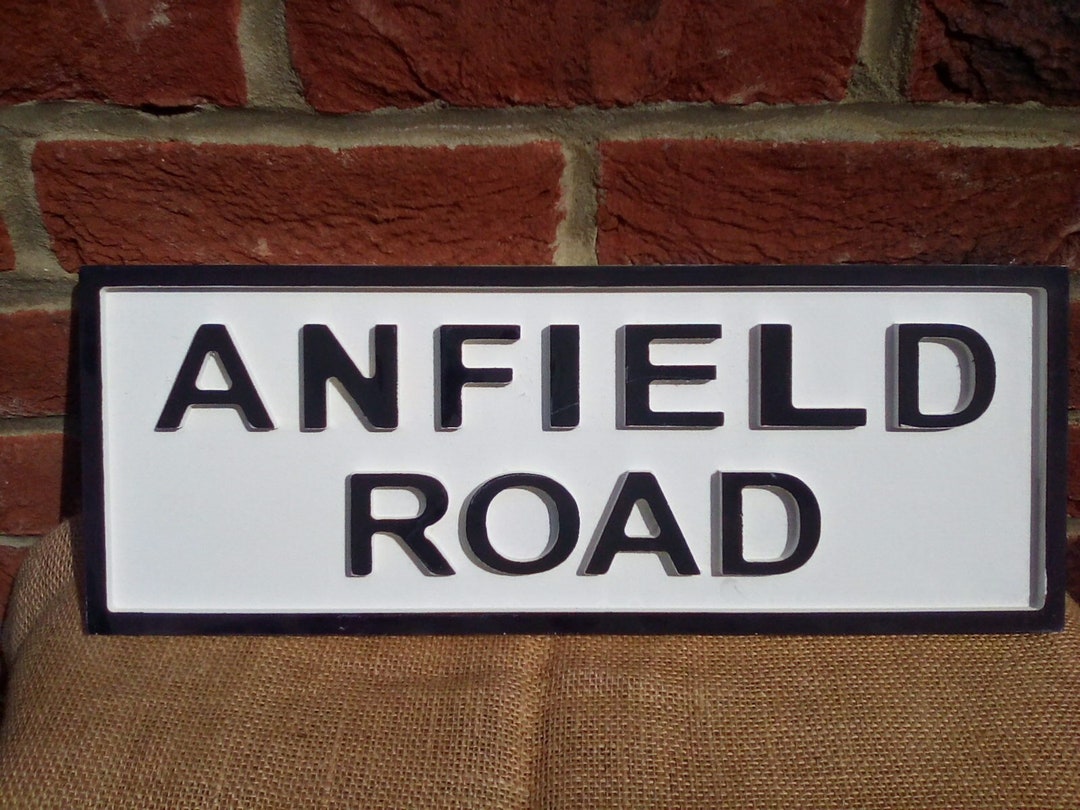 Anfield Road Wooden Sign, Retro Liverpool Football Decor (40cm) - Etsy