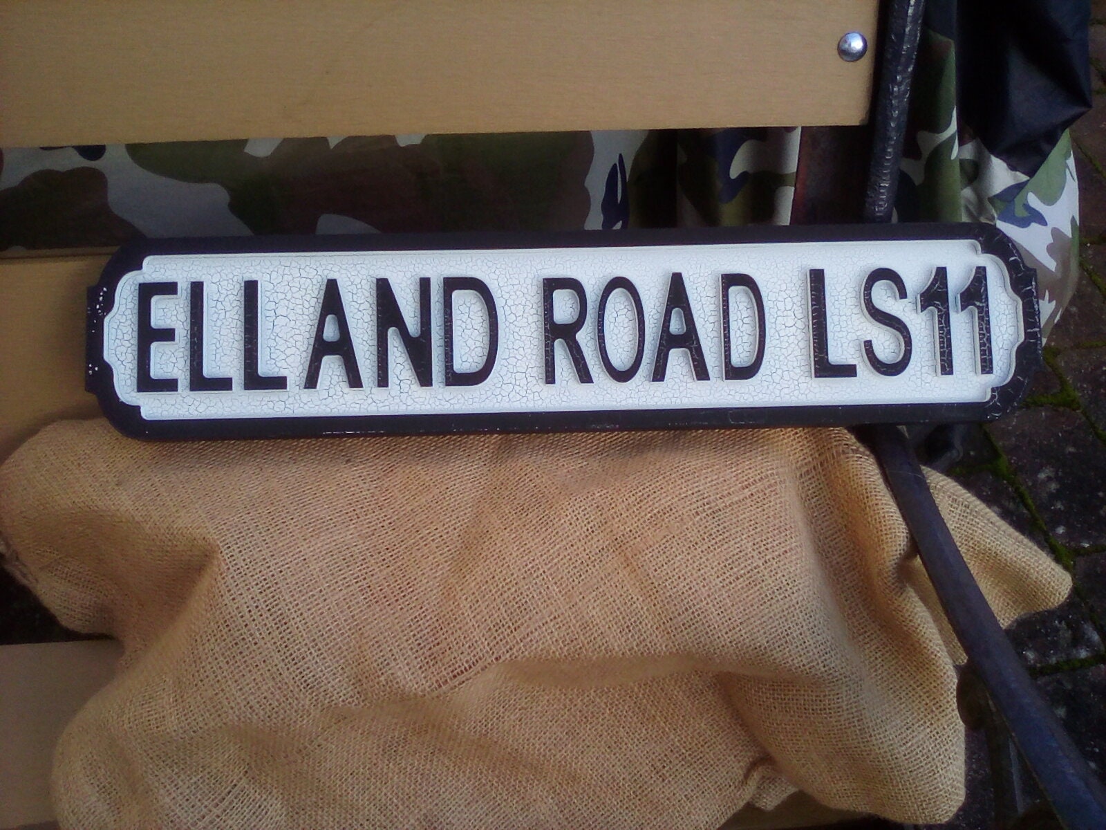 ELLAND ROAD LS11 Retro Style Wooden Football Street Sign. | Etsy