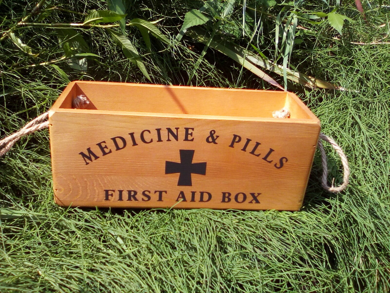 FIRST AID BOX Medicines and Pills. Rustic Wooden Storage - Etsy UK