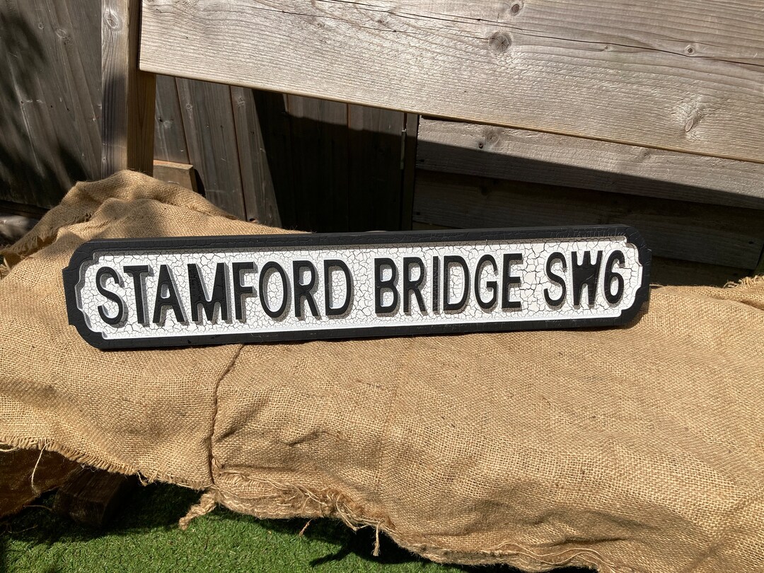 STAMFORD BRIDGE SW6 Retro Style Wooden Football Sign. Makes a Great ...