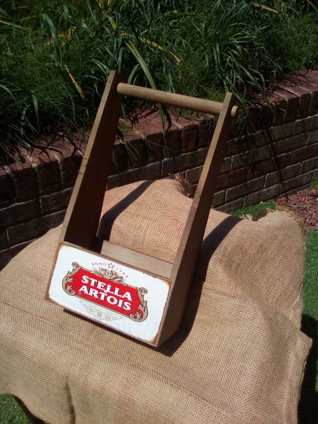 Fantastic Rustic Style "stella Artois" Beer Bottle Holder in a Dark Oak ...