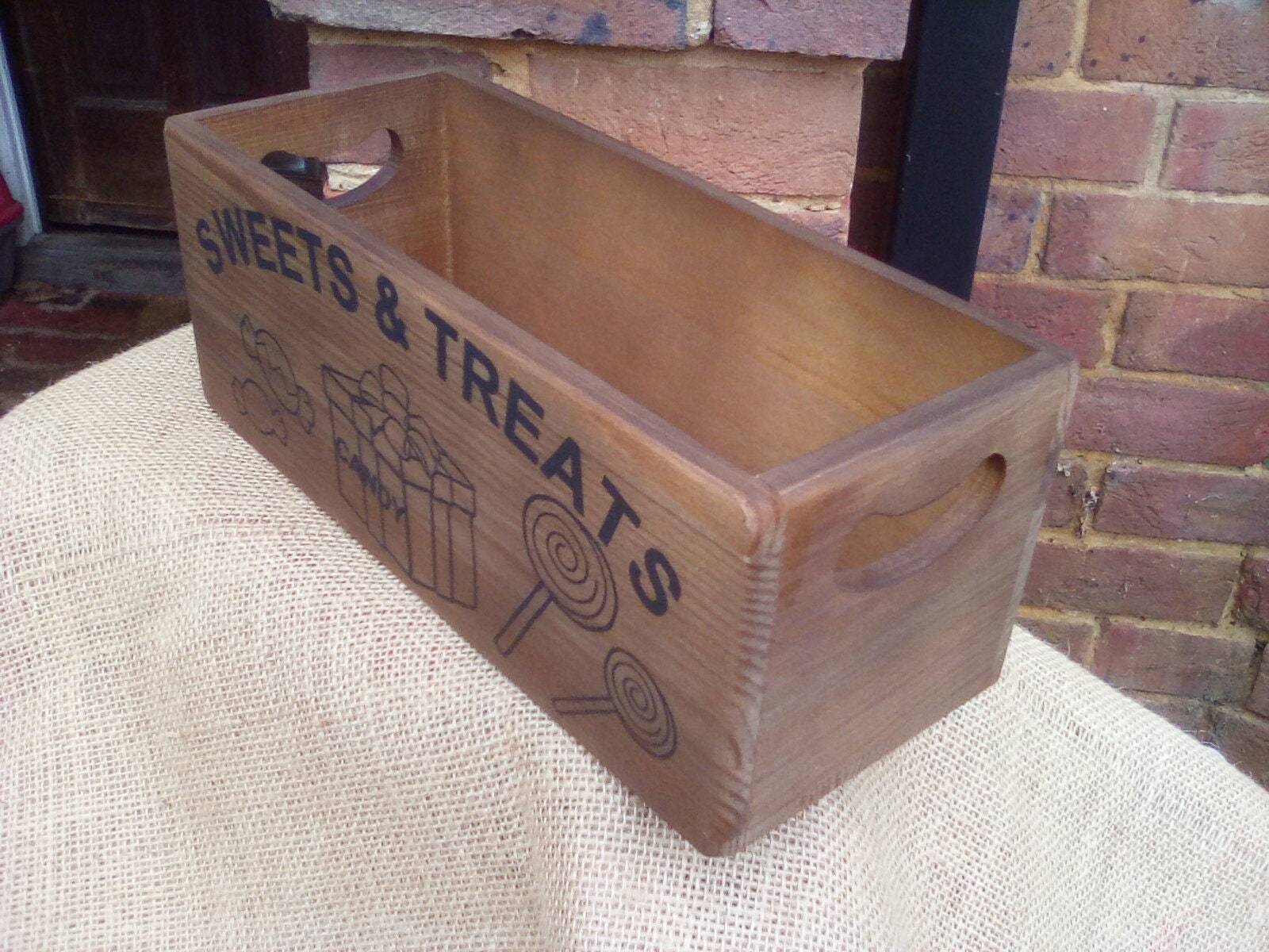 Cute Sweets & Treats design rustic wooden storage box. Perfect | Etsy