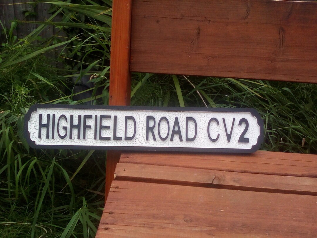 Fab "highfield ROAD CV2 " Retro Style Football Sign. Makes a Great Gift ...