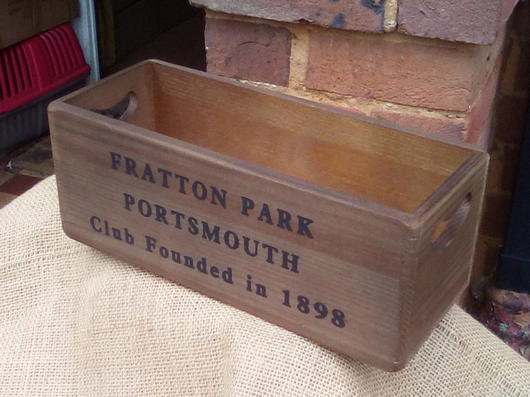 FRATTON PARK Wooden Football Storage Box/crate in a Medium Oak Finish ...
