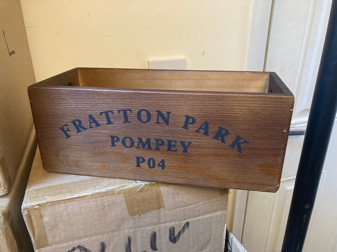 FRATTON PARK Wooden Football Storage Box/crate in a Medium Oak Finish ...