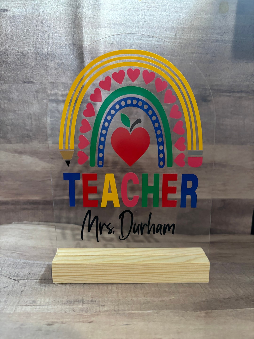 Teacher Personalized Acrylic Arch Sign - Etsy