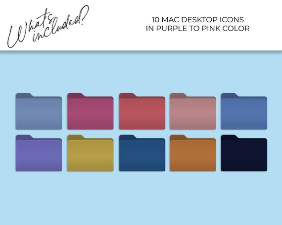 Sunset Inspired Desktop Folder Icons // Cute Custom Desktop Folder ...