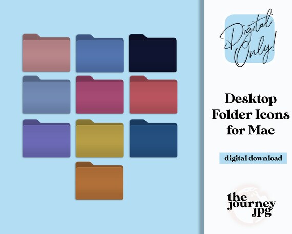 Sunset Inspired Desktop Folder Icons // Cute Custom Desktop Folder ...