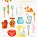 Watercolor Baking Supplies Clipart PNG , FREE Commercial Use, Baking ...