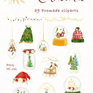 Christmas Clipart, FREE COMMERCIAL Use, Watercolor Merry X-mas Clipart ...