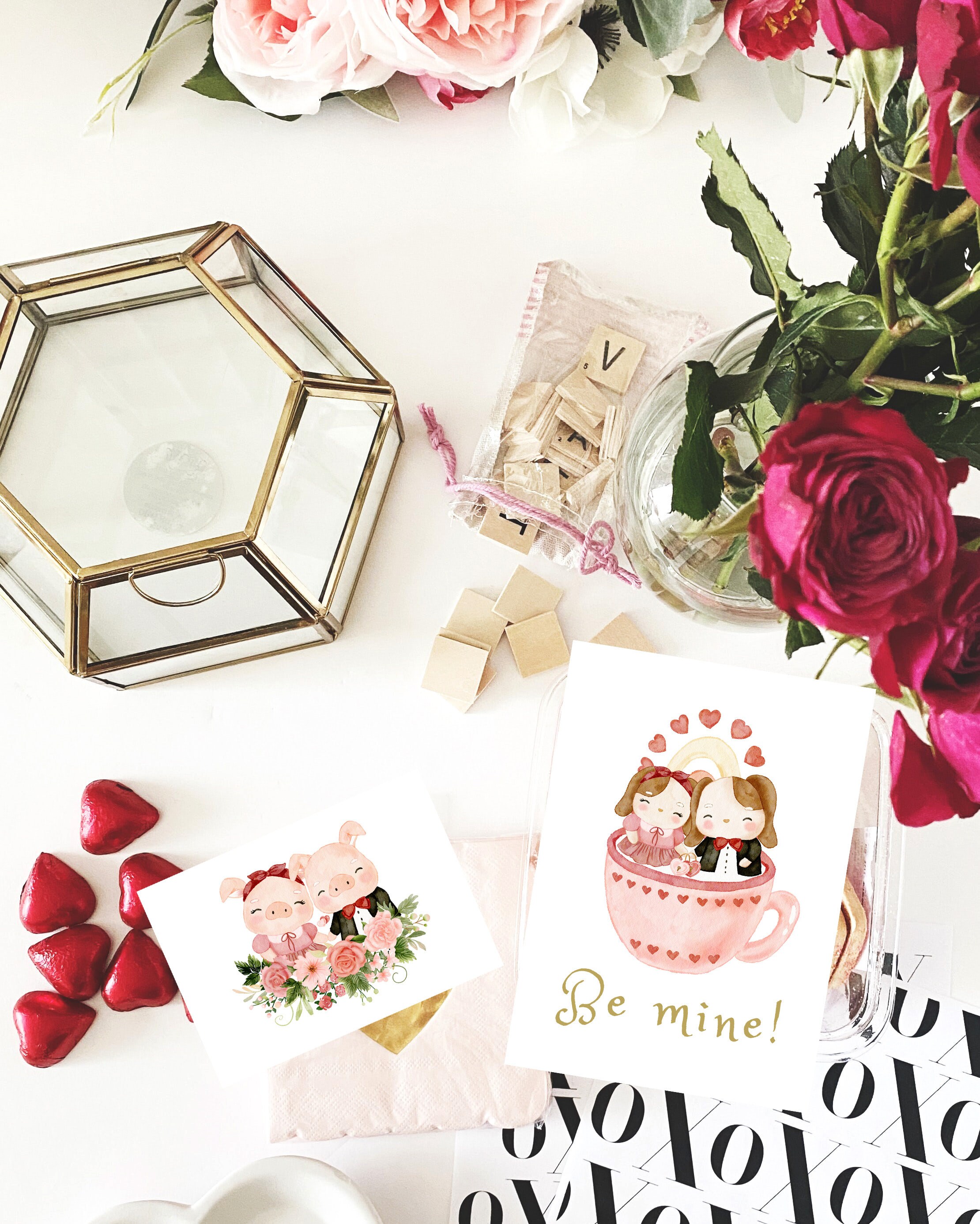 Valentine Watercolor Clipart PNG Animal Couple Graphic PNG | Etsy