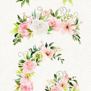 Peach Pink Watercolor Flower Clipart, FREE COMMERCIAL Use, Greenery ...