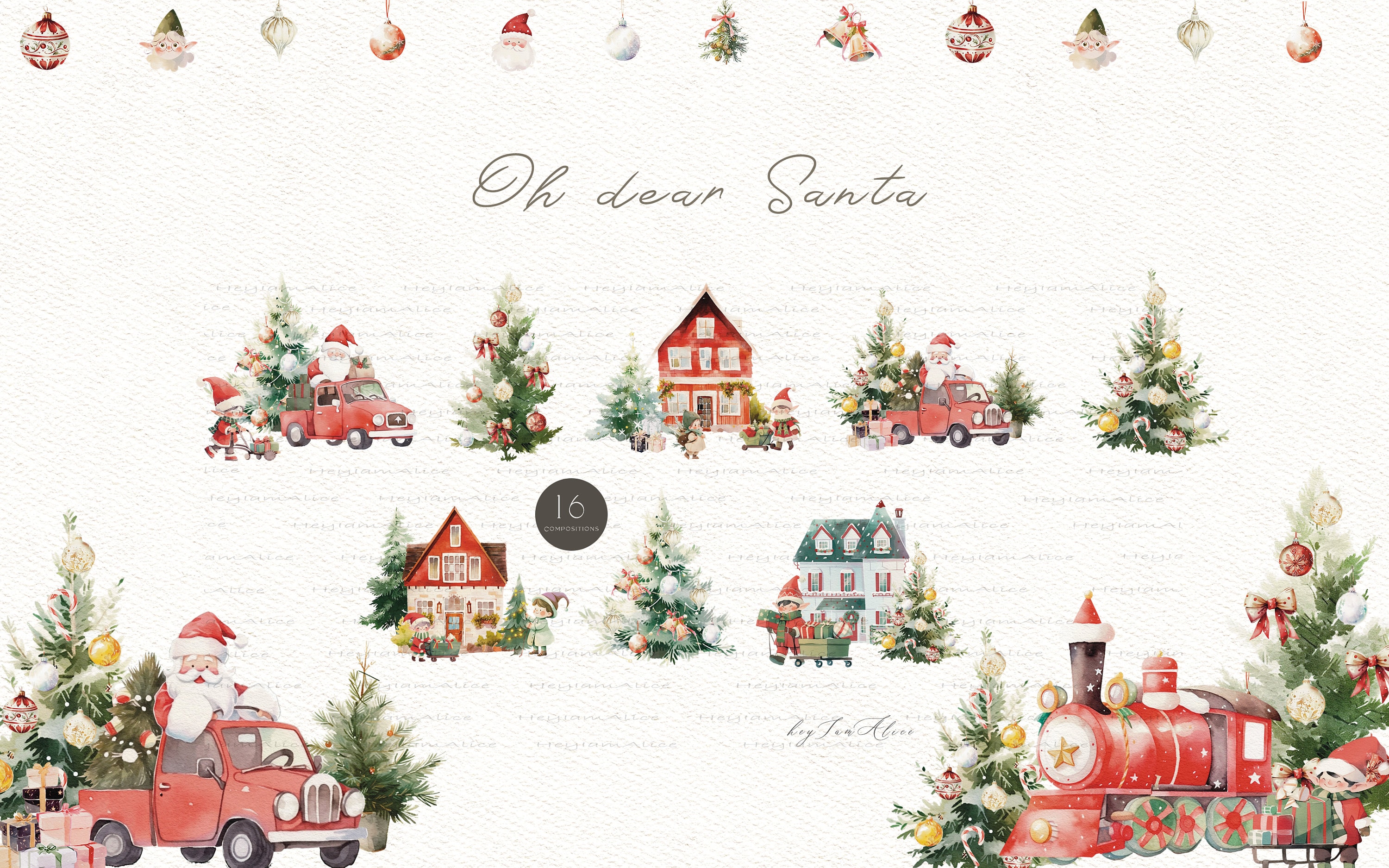 Christmas Clipart, Cozy Home Clipart, Watercolour Merry X-mas Clipart ...
