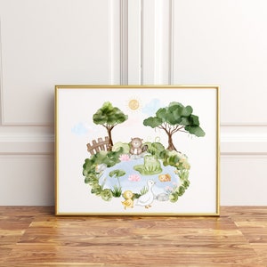 Pond Life Clipart, Frog PNG Graphic, Frog Princess PNG, Duck Pond Baby ...