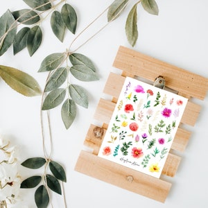 May Flower Digital Sticker, PRINTABLE Sticker Sheet, Watercolor Digital ...