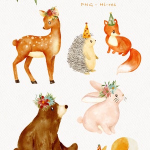 Autumn Forest Clipart, Fall Woodland Animal Clipart, FREE COMMERCIAL ...
