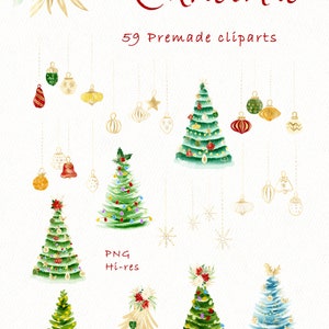 Christmas Clipart, FREE COMMERCIAL Use, Watercolor Merry X-mas Clipart ...