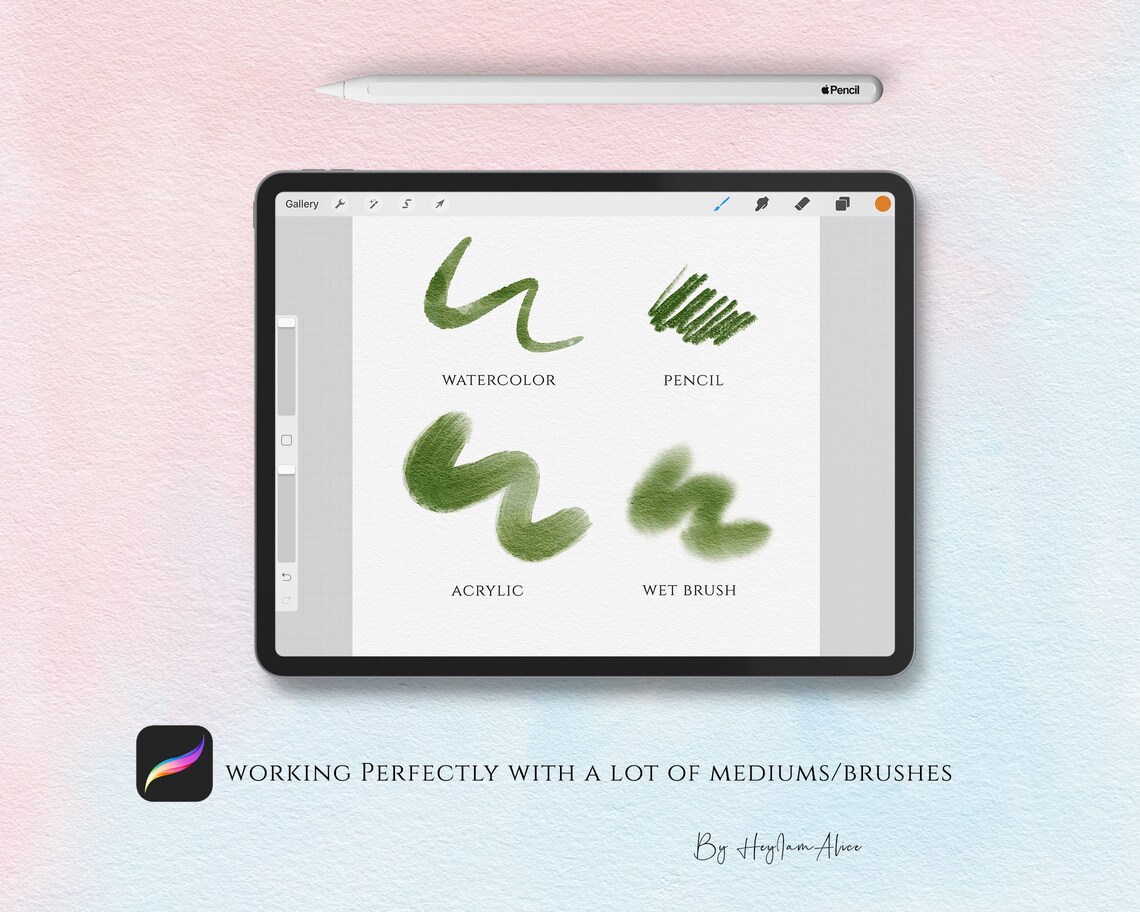 Realistic Procreate Watercolor Paper Canvas, JOE Paper, Watercolor ...
