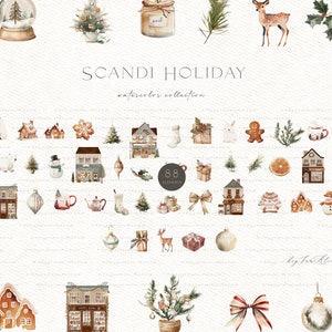 Christmas Clipart, Scandinavian Christmas, Cozy Home Clipart ...