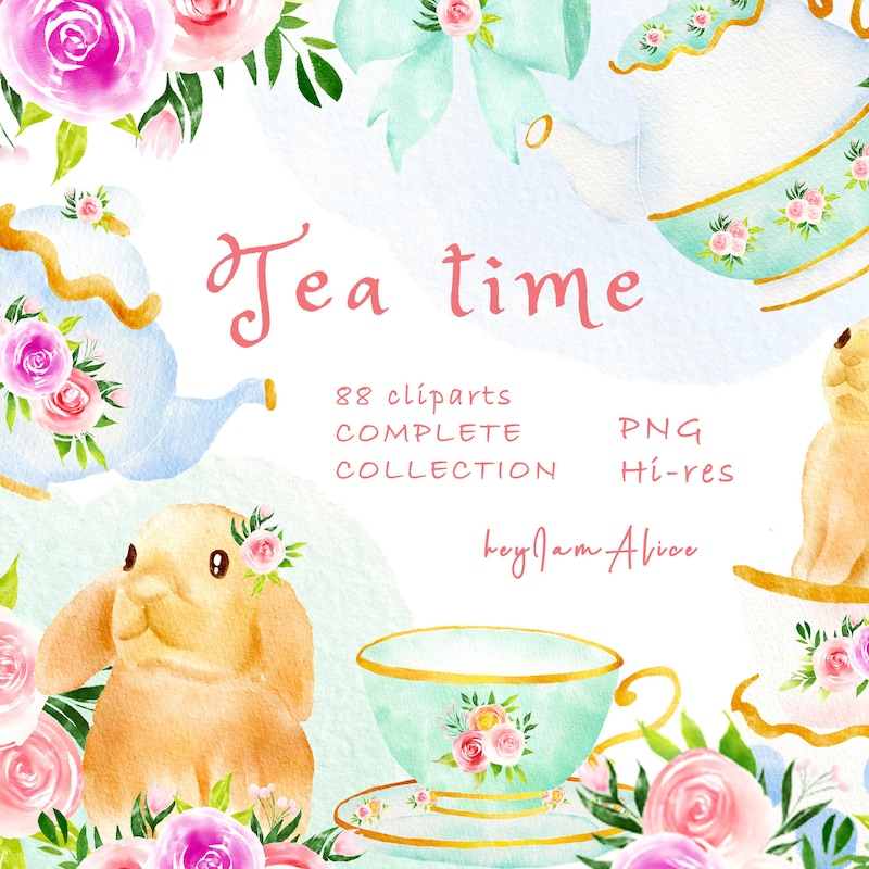 Tea Party Clip Art - Etsy