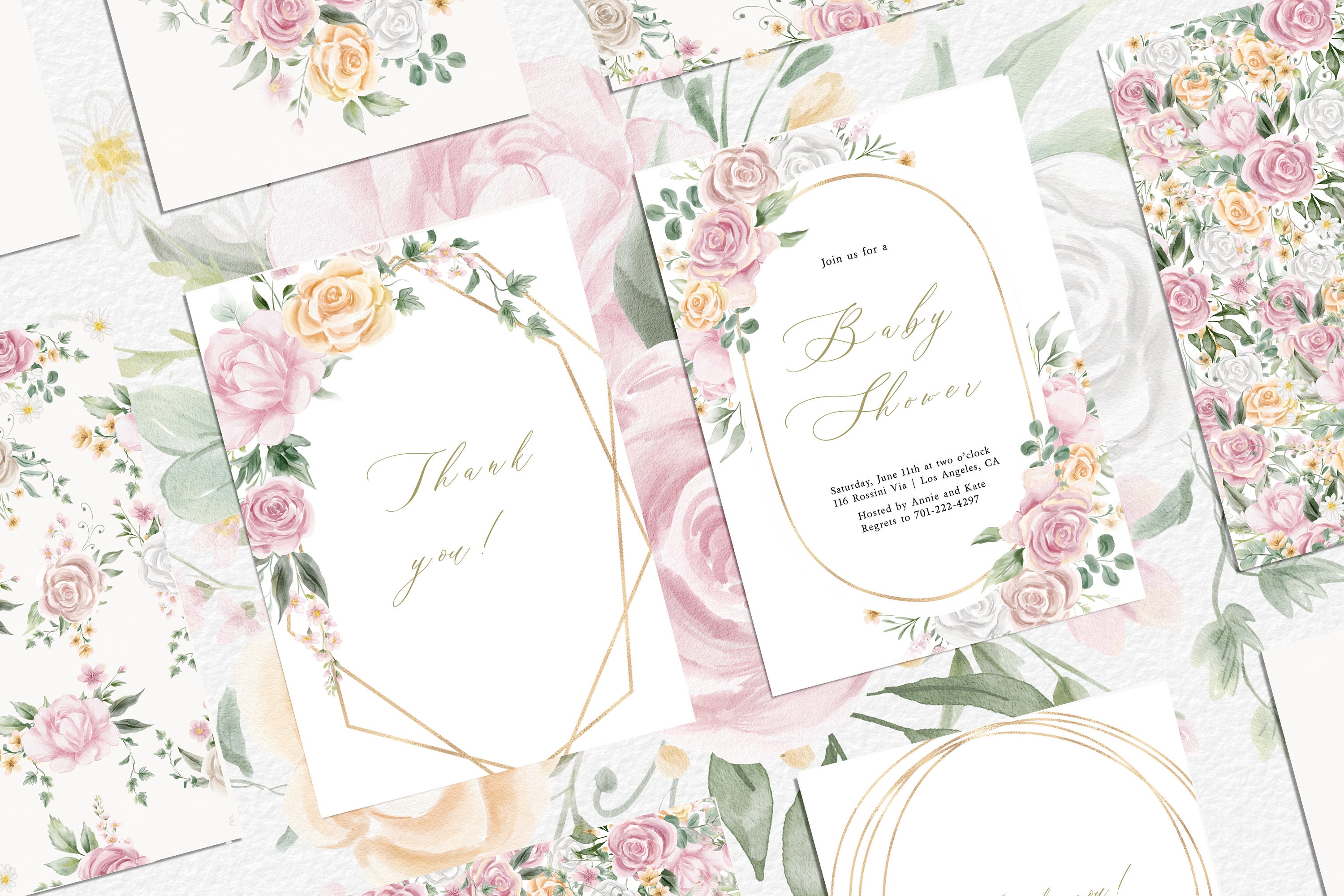 Pink Purple Flower Watercolor Clipart, Soft Pink Floral PNG, Wedding ...