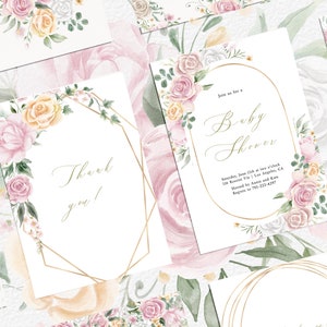 Pink Purple Flower Watercolor Clipart, Soft Pink Floral PNG, Wedding ...