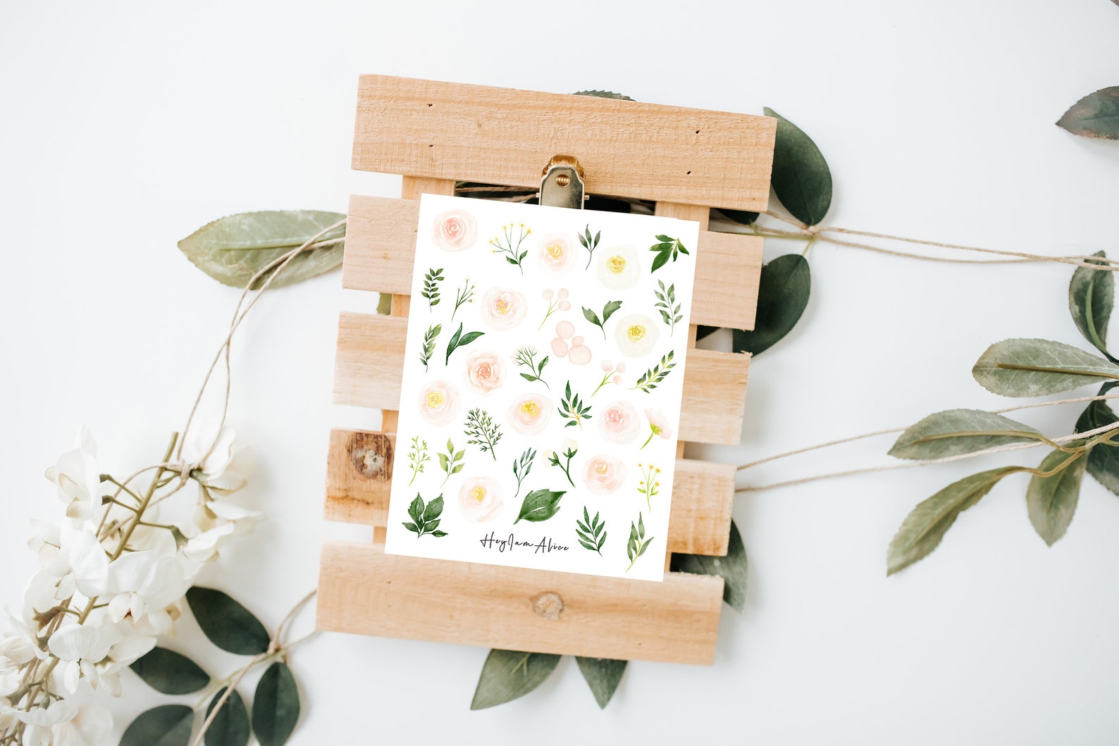 Bright Blush Digital Sticker PRINTABLE Sticker Sheet - Etsy