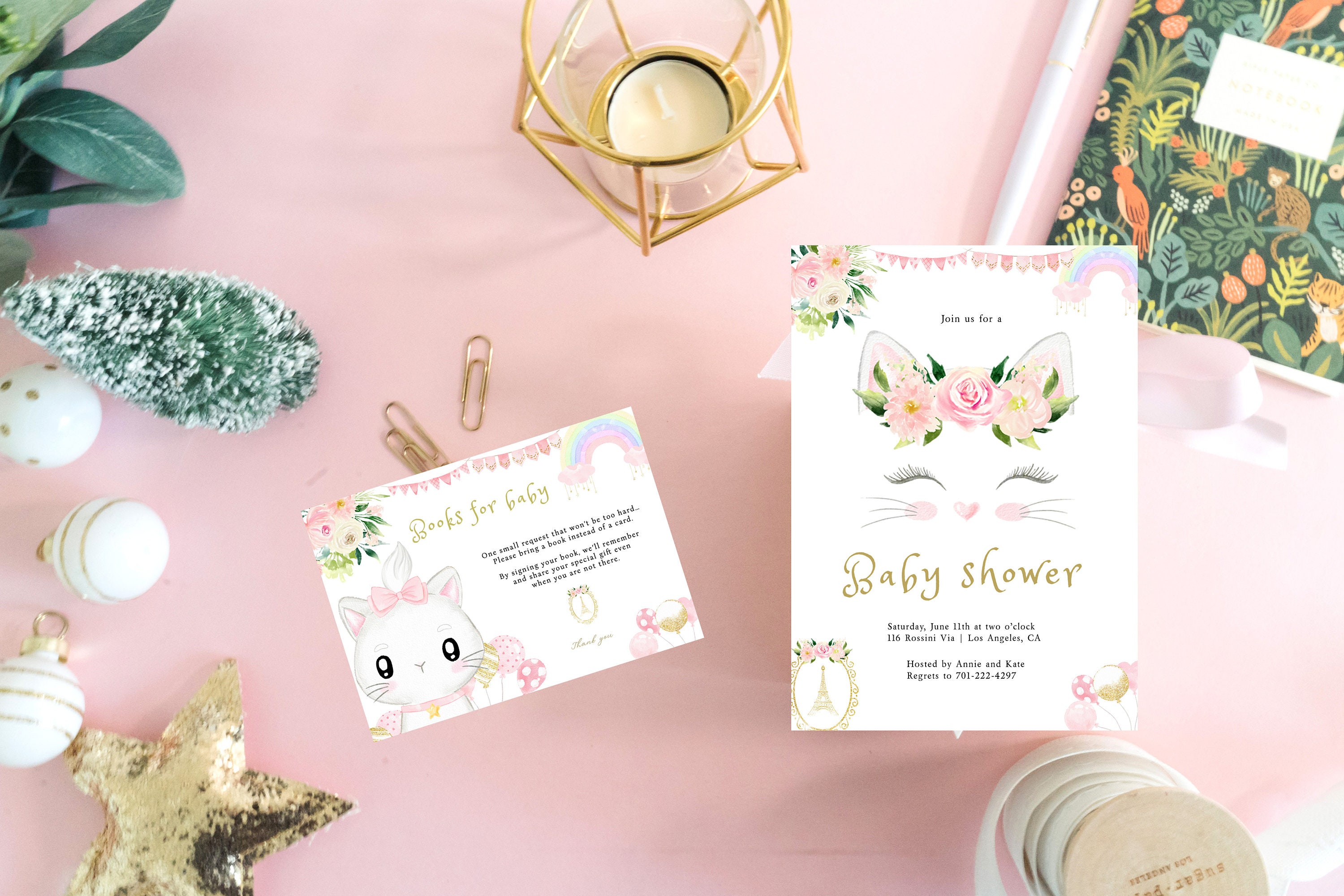 Baby Cat Watercolor Clipart Kitten Graphic PNG Cute Cat | Etsy