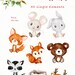 Baby Woodland Animal Clipart, Watercolor Little Animal, Free Commercial ...