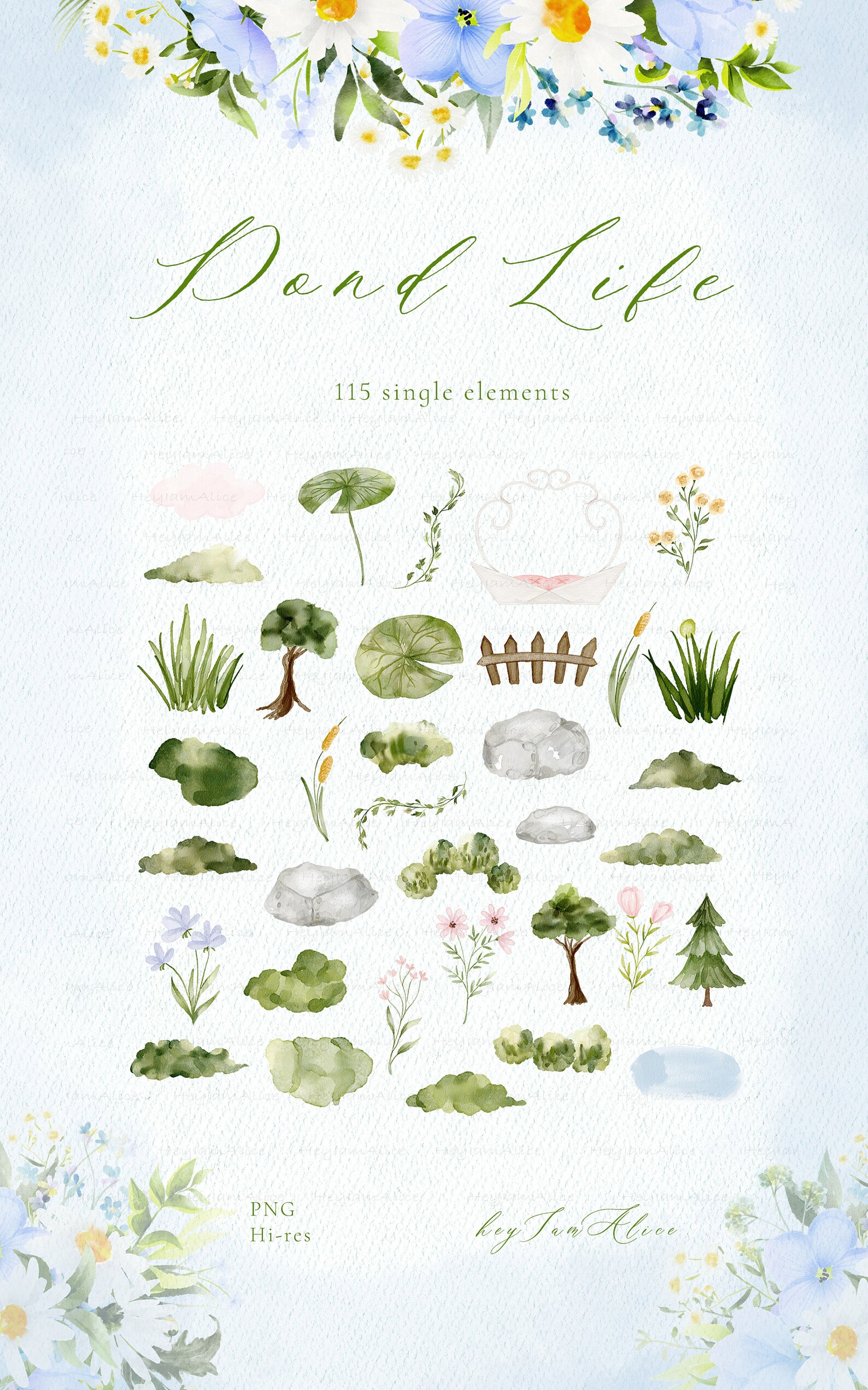 Pond Life Clipart, Frog PNG Graphic, Frog Princess PNG, Duck Pond Baby ...