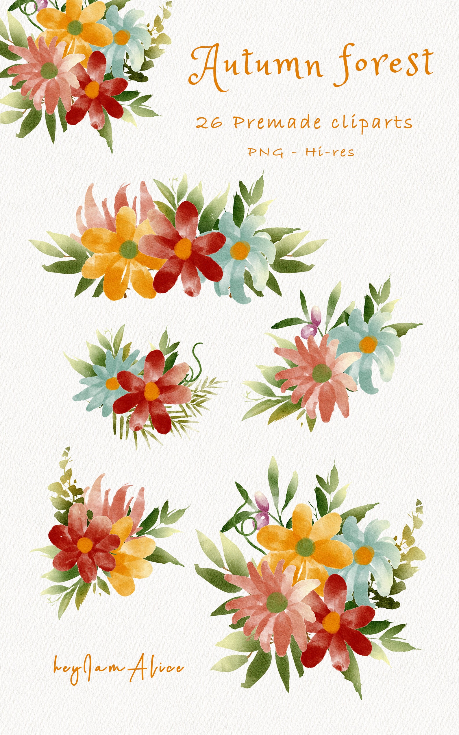 Autumn Forest Clipart Fall Woodland Animal Clipart FREE | Etsy