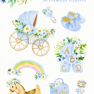 Baby Blue Clipart, Blue Watercolor Newborn PNG, FREE COMMERCIAL Use ...