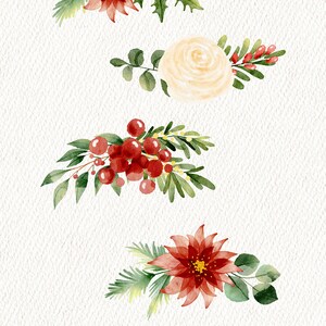 Christmas Wreath Clipart, Merry Christmas, Watercolour Winter Greenery ...