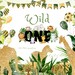 Jungle Watercolor Animal Clipart, WILD ONE Png, Jungle Nursery, Jungle ...