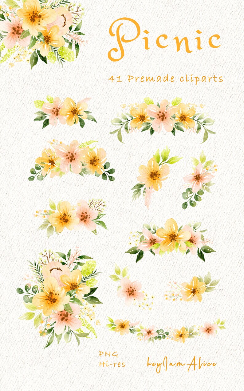 Picnic Woodland Animal Watercolor Clipart, Forest Baby Nursery, Cute ...