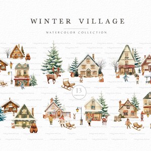Christmas Clipart, Santa Claus Clipart, Snowman, Watercolour Merry X ...
