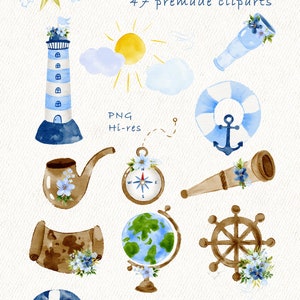 Sailor Watercolor Clipart, Nautical Boy Clipart, Free Commercial Use ...