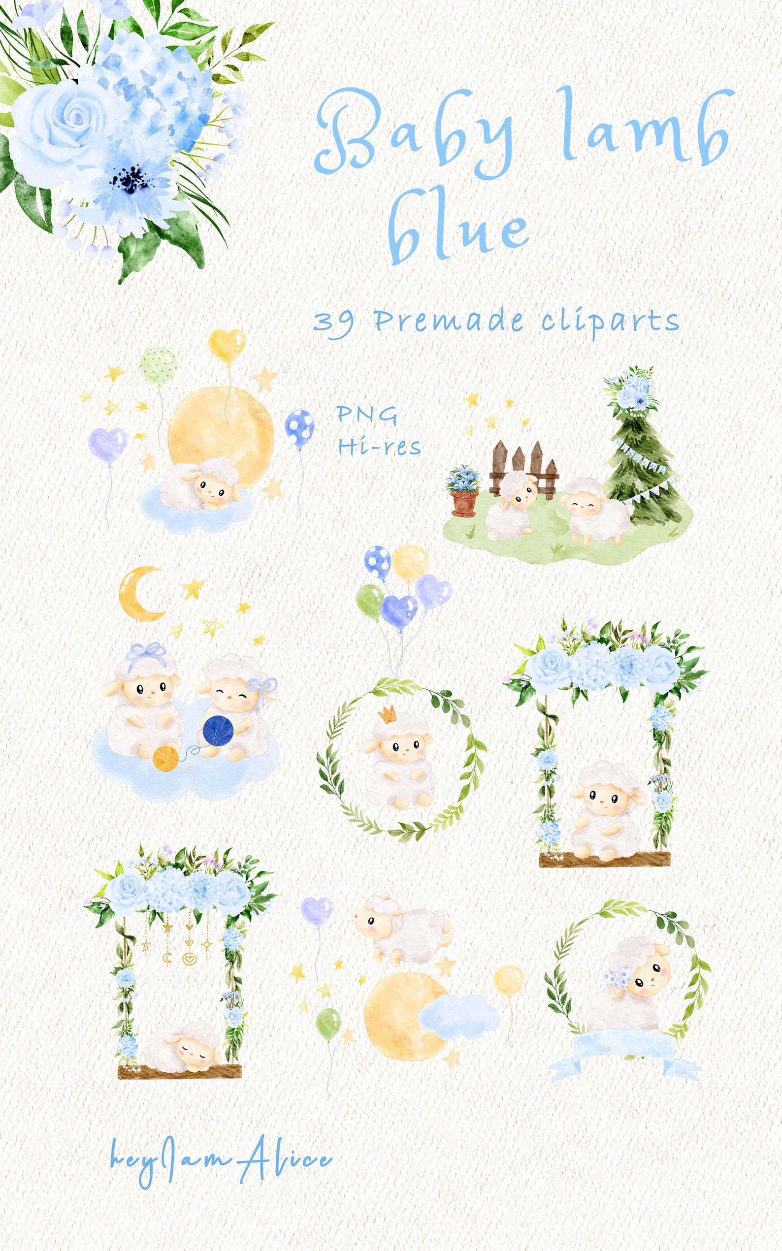 Baby Lamb Clipart Watercolor Sheep PNG Nursery Clipart Baby - Etsy