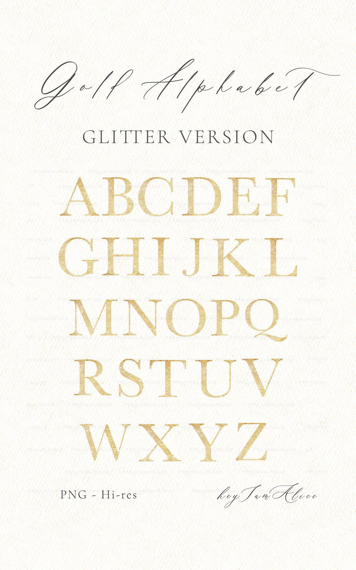 Gold Glitter Alphabet Letter Number Symbol Metallic PNG - Etsy