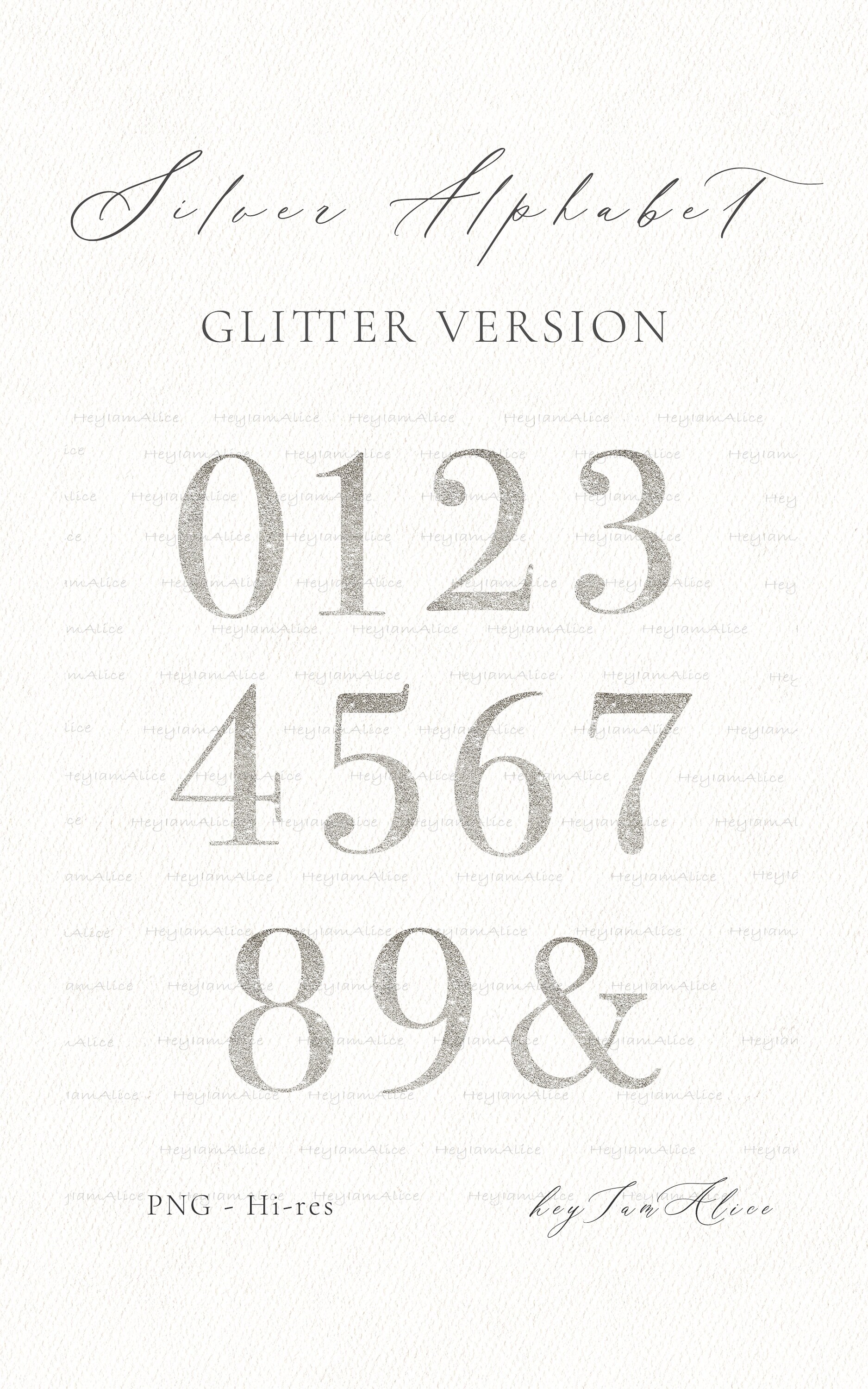 Silver Glitter Alphabet Letter, Number, Symbol, Metallic PNG, Gold ...