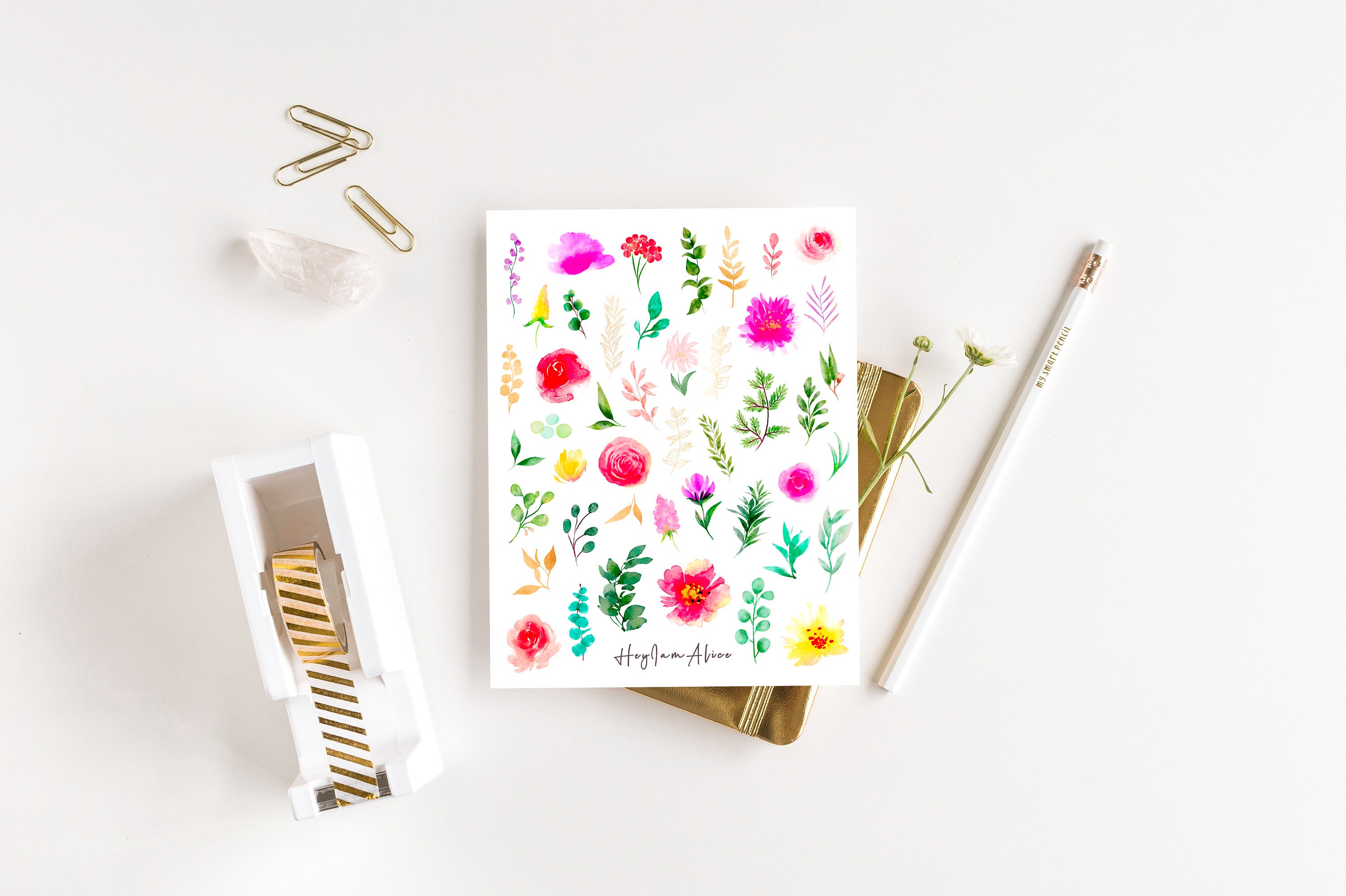 May Flower Digital Sticker PRINTABLE Sticker Sheet | Etsy