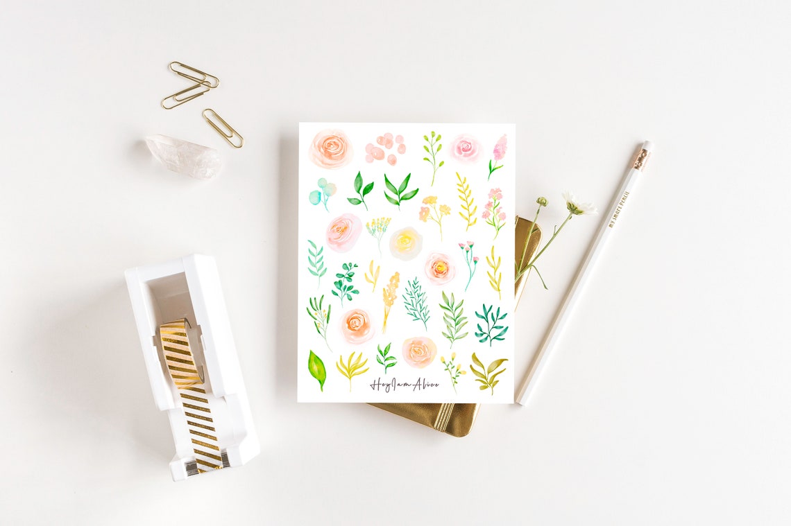 Creamy Orange Digital Sticker PRINTABLE Sticker Sheet | Etsy