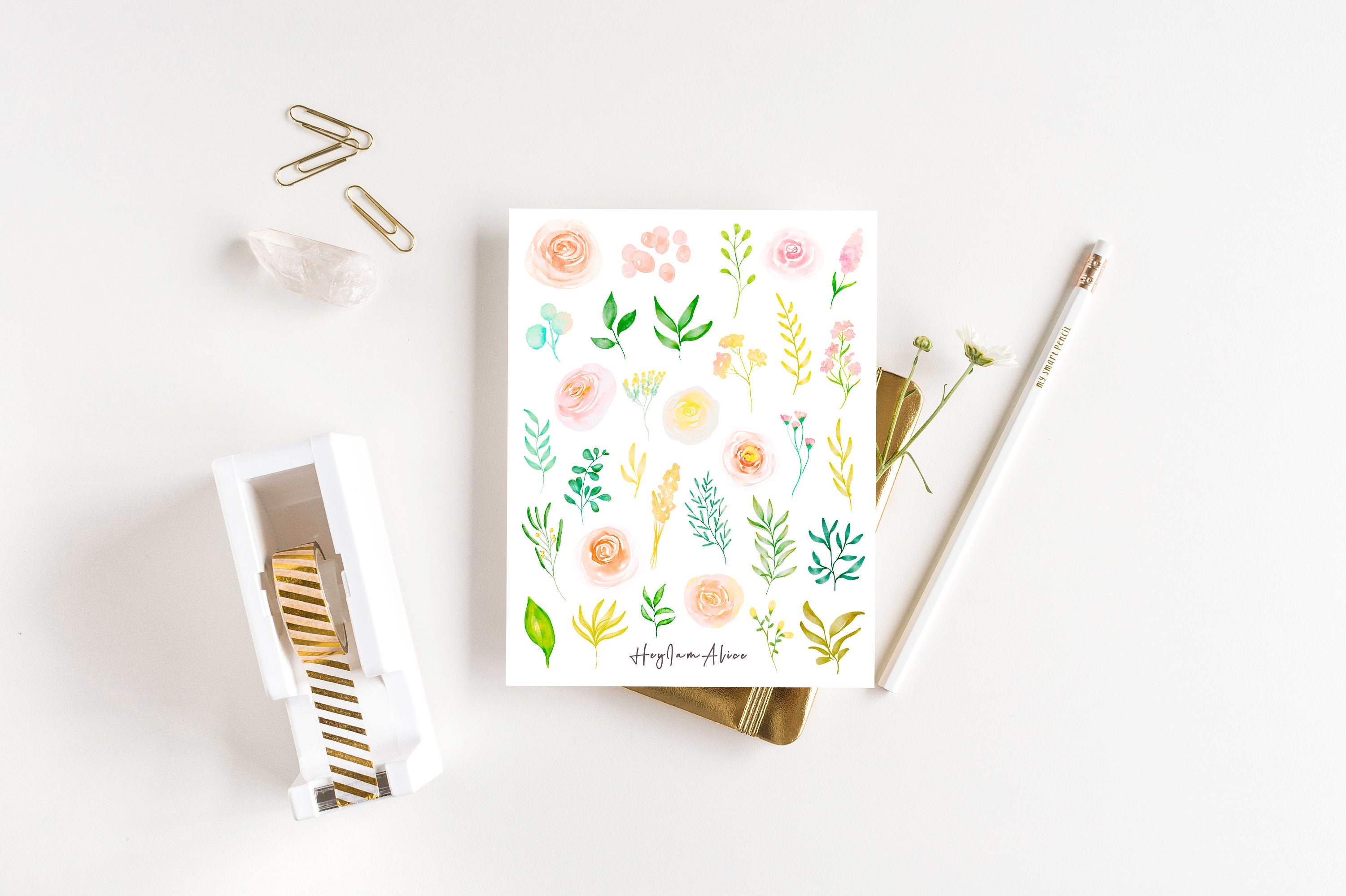 Creamy Orange Digital Sticker PRINTABLE Sticker Sheet | Etsy