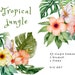 DIY Set Tropical Jungle Flower Watercolor Clipart, Free Commercial Use ...
