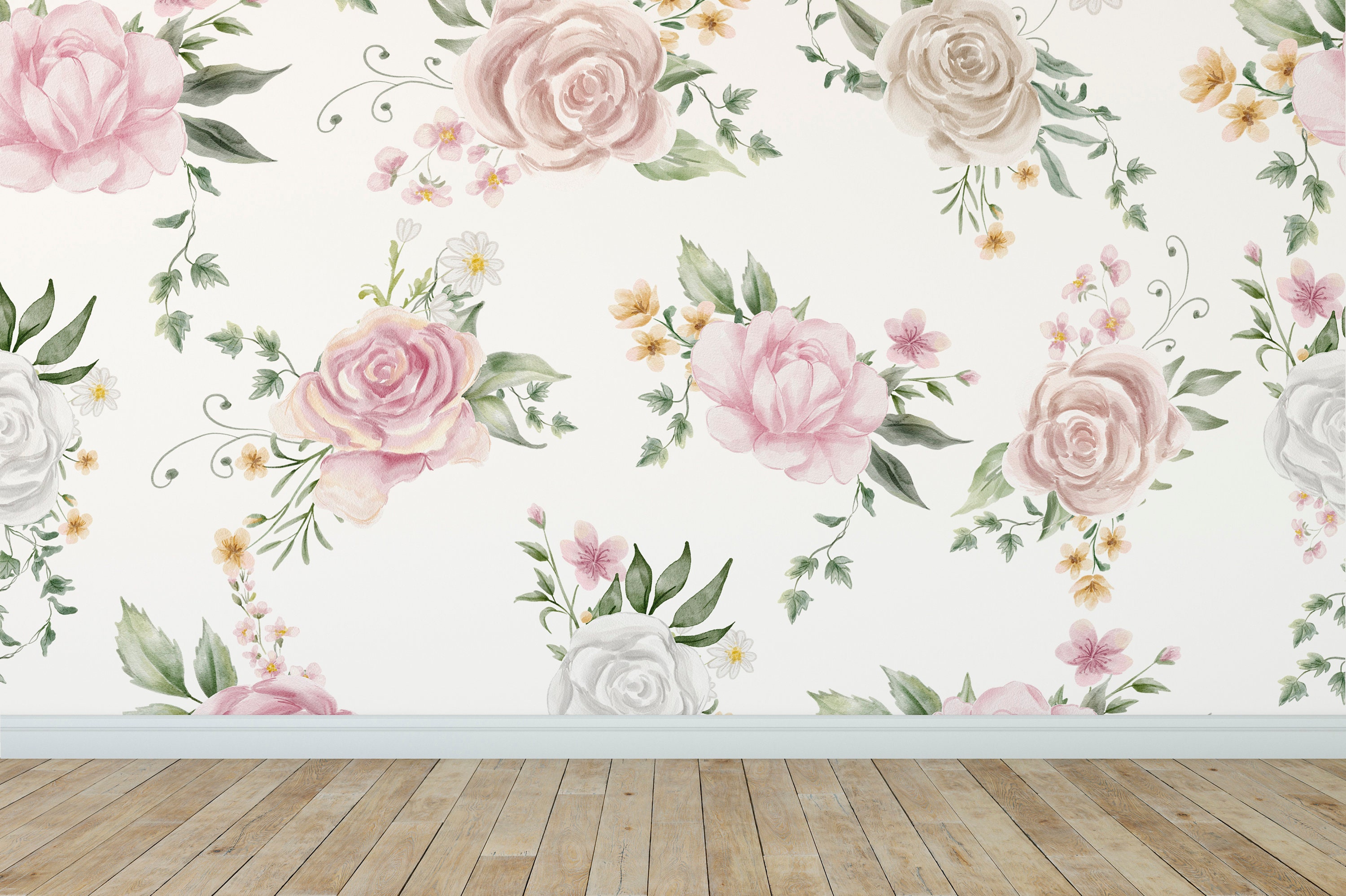 Pink Purple Flower Watercolor Clipart, Soft Pink Floral PNG, Wedding ...