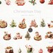 Christmas Clipart, Snowman Clipart, Watercolour Merry X-mas Clipart ...