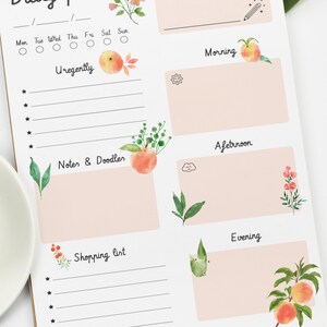 Golden Peach Digital Sticker, Printable Sticker Sheet, Watercolor ...