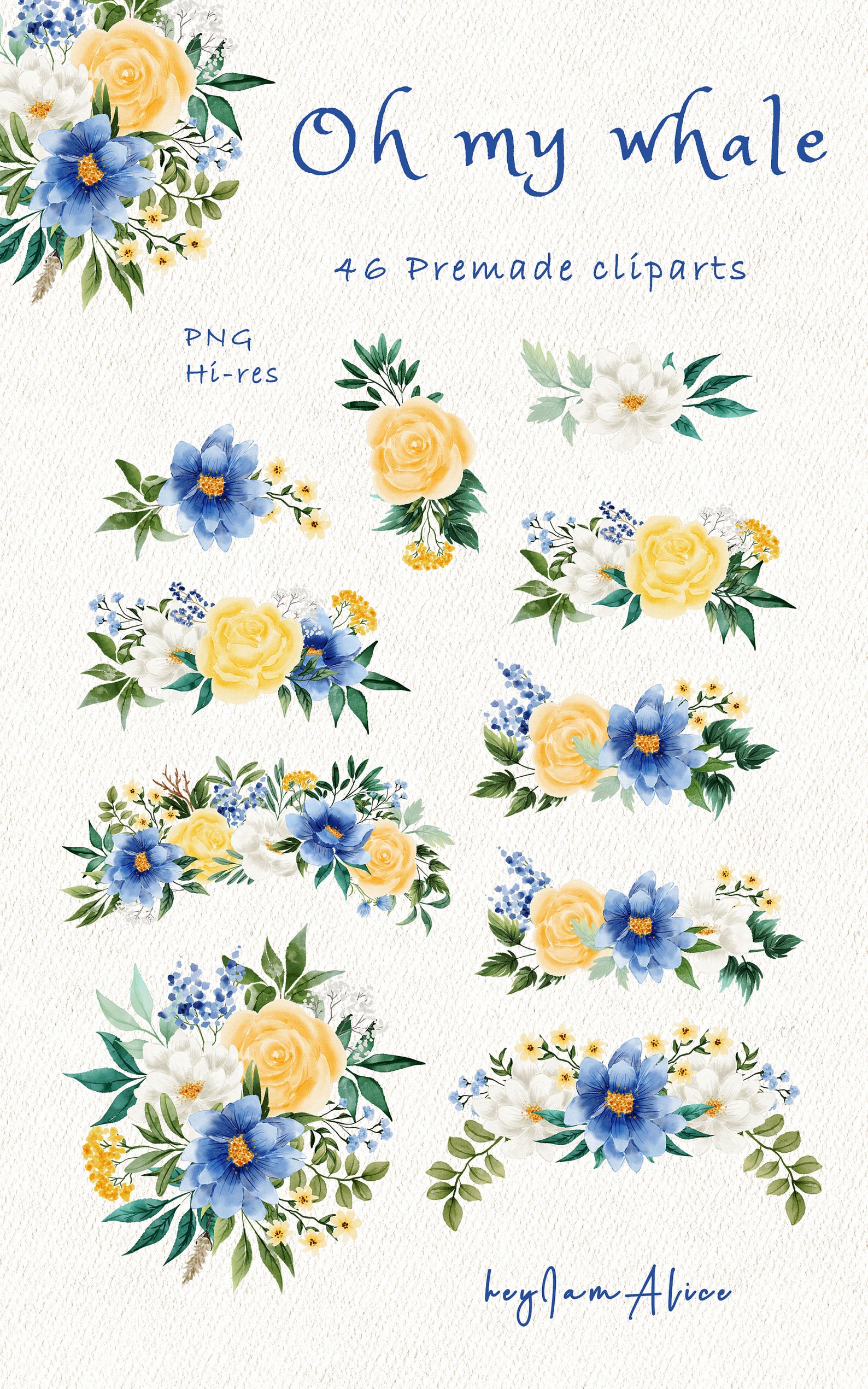 Whale Clipart, Watercolor Ocean Graphic, Cute Sea Animal PNG, Under the ...