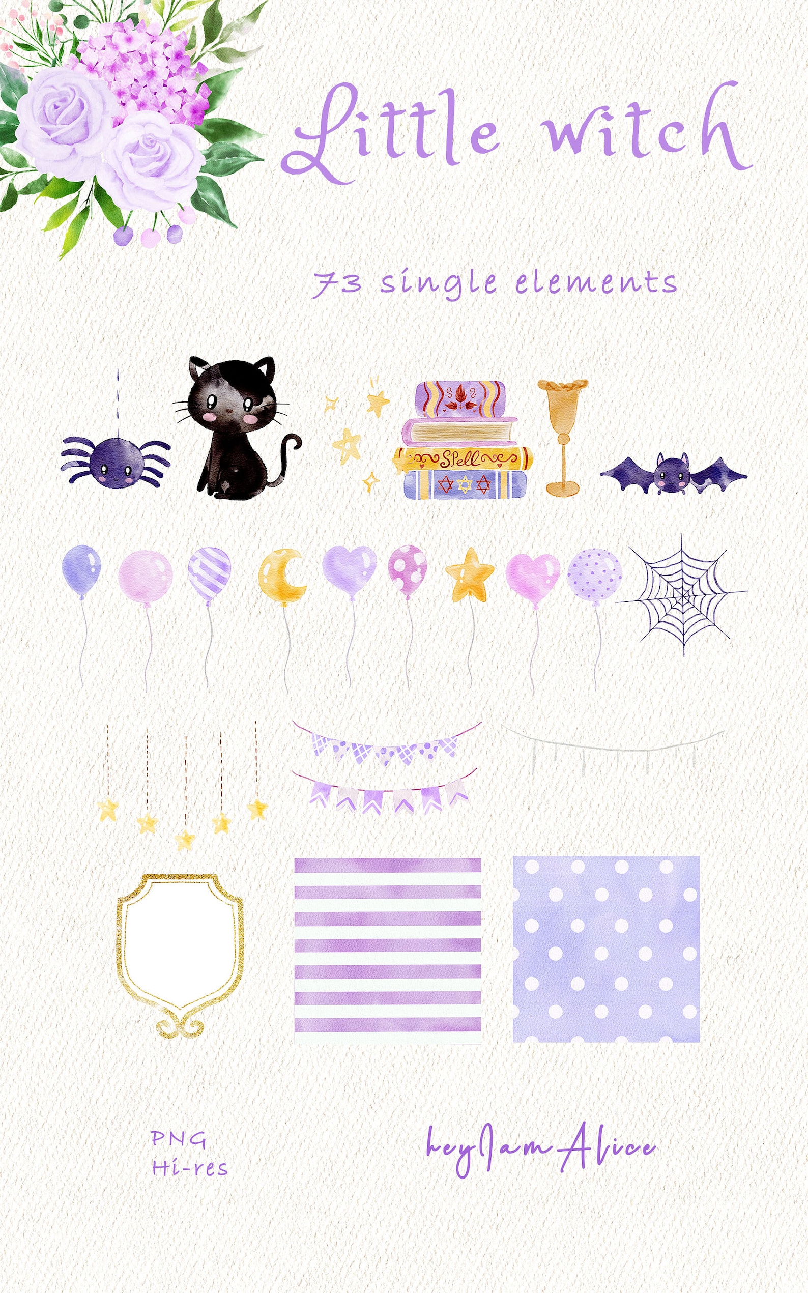 Witch Clipart Halloween Digital PNG Witch and Wizard - Etsy